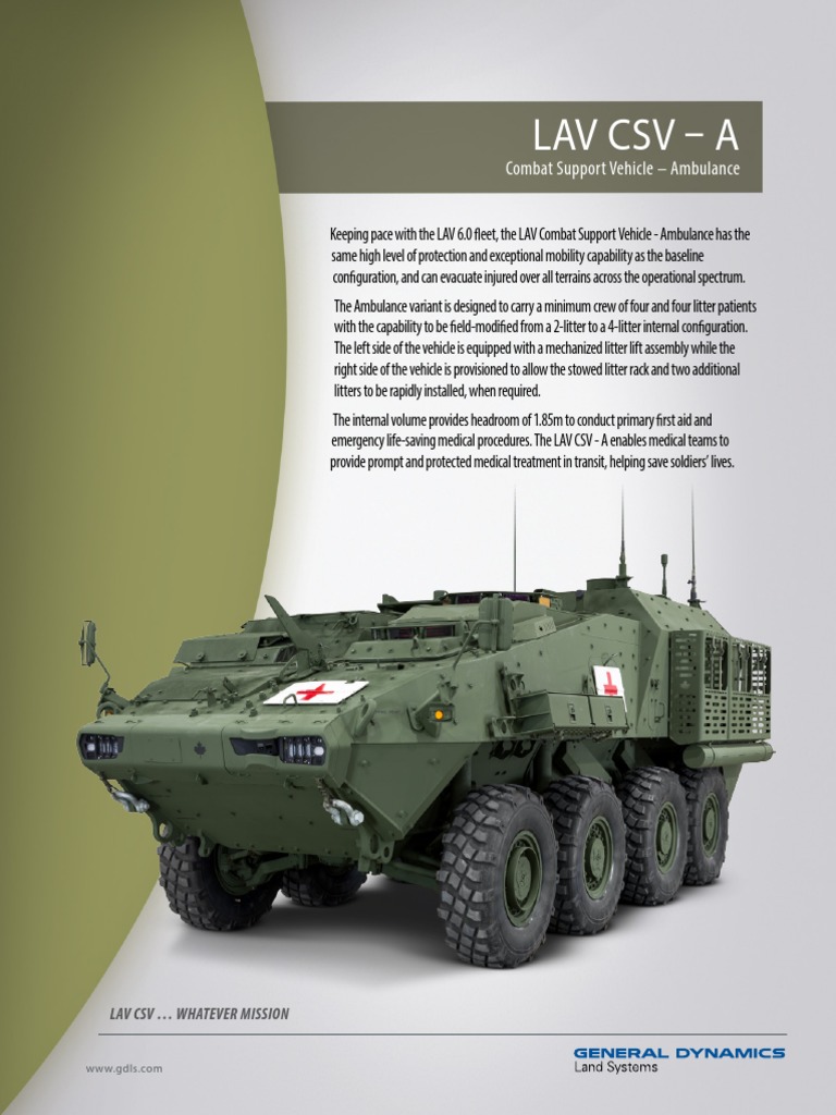 Lav CSV - A: Combat Support Vehicle - Ambulance | PDF | Ambulance ...