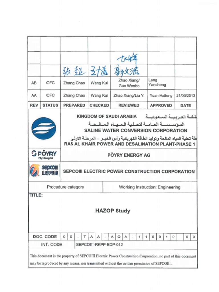 8.2 HAZOP Study Procedure | PDF | Risk | Prevention