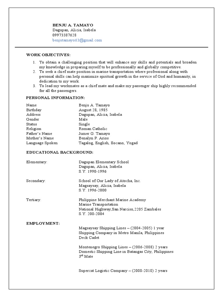 Benju A. Tamayo | PDF | Philippines | Transport