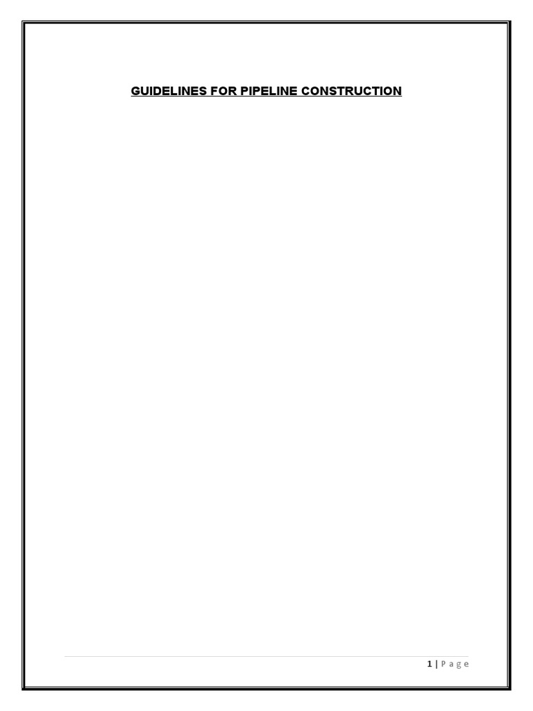 Guidelines For Pipeline Construction | PDF | Pipeline Transport | Waste