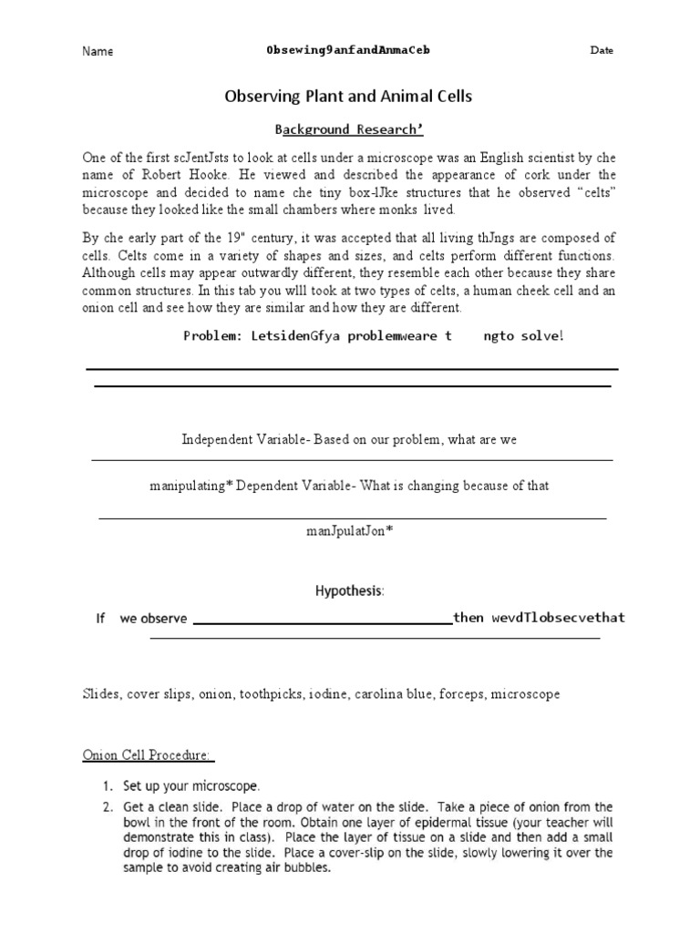 Observing Plant and Animal Cells | PDF | Cell (Biology) | Cell Nucleus