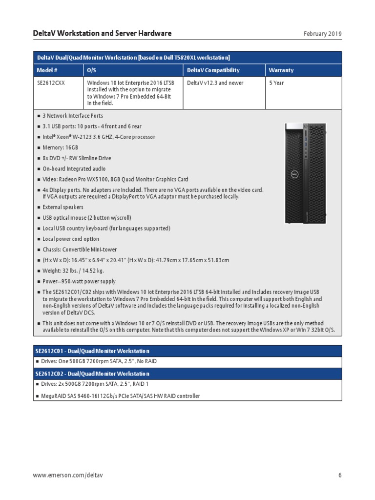 DeltaV Workstation and Server Hardware | PDF
