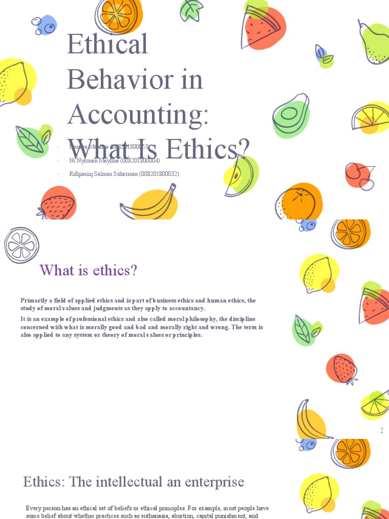 Ethics in Accounting Explained | PDF | Rights | Morality