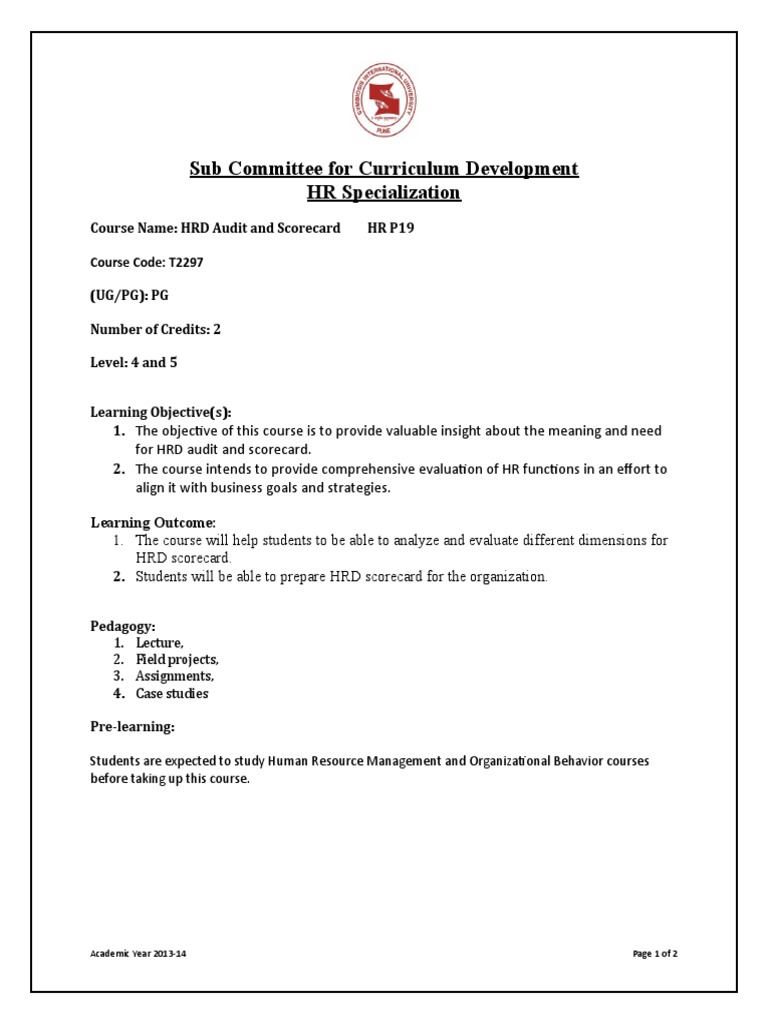 T2297-HRD Audit and Scorecard | PDF | Human Resource Management ...