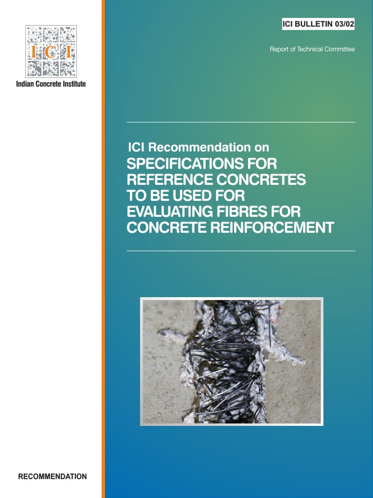 Specifications For Reference Concretes To Be Used For Evaluating Fibres ...