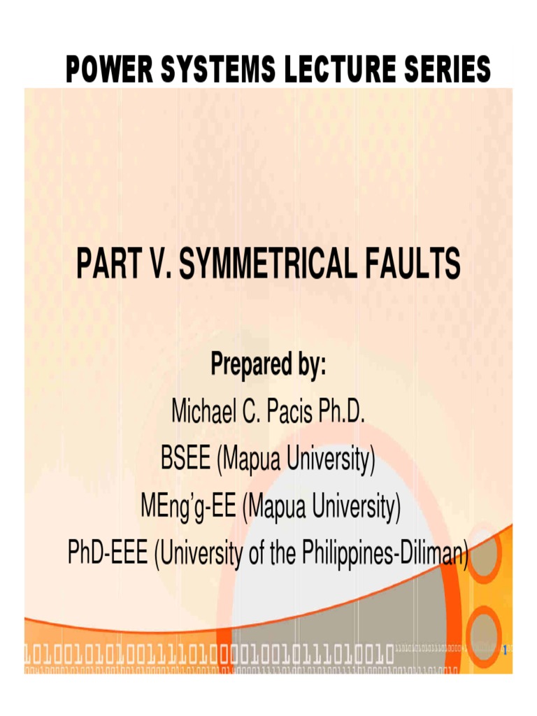 Lecture 5 Symmetrical Faults | PDF | Inductor | Electrical Impedance