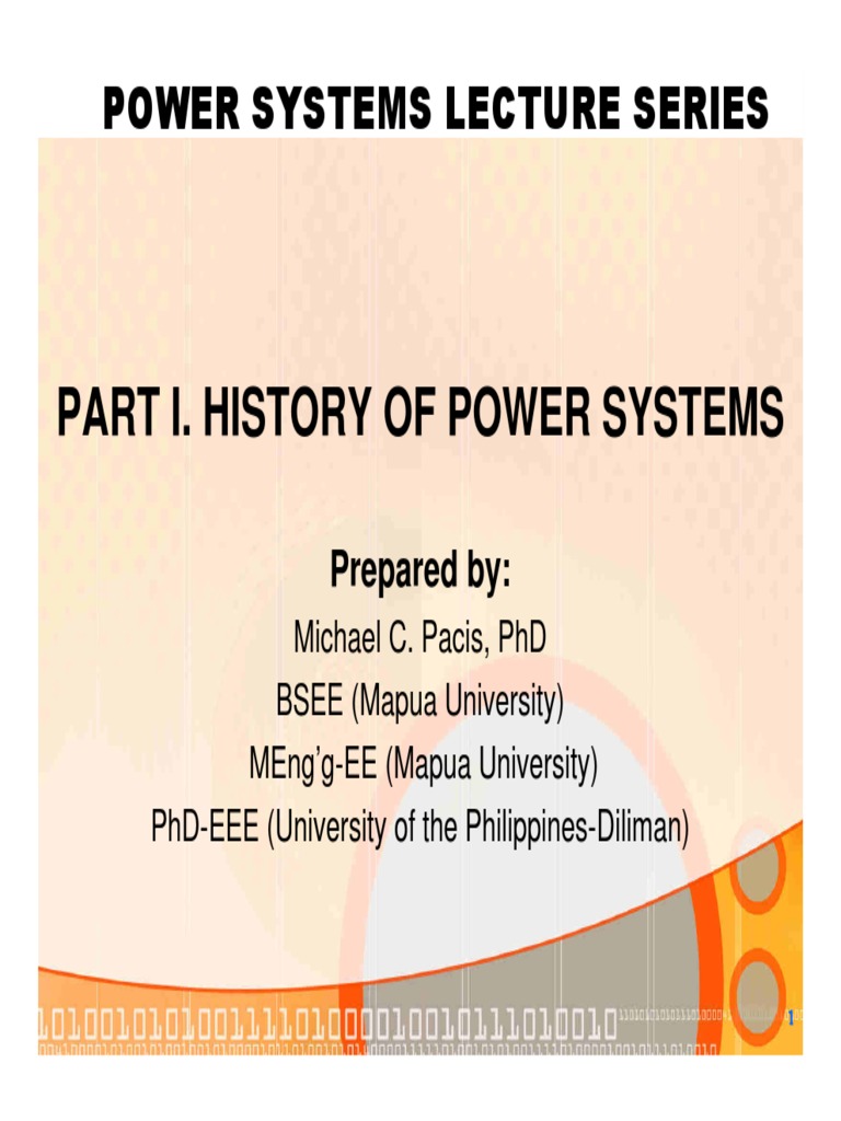 History of Power Systems Overview | PDF | Electric Power Distribution ...