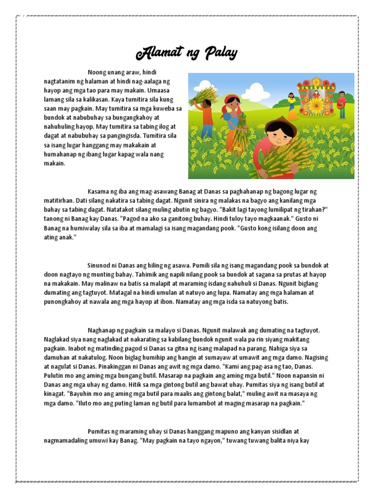 Alamat NG Palay | PDF
