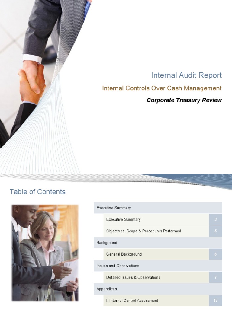Corporate Treasury Review - Audit Report | PDF | Internal Control | Cheque