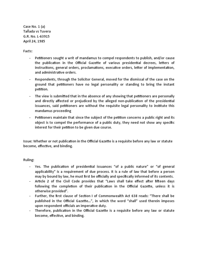 Case Digest Drafts | Download Free PDF | Mandamus | Constitutional Law