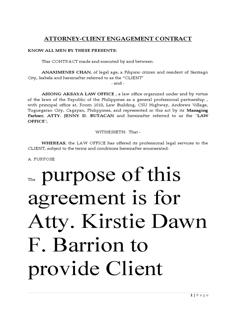 Template RETAINER CONTRACT | PDF | Law Firm | Attorney's Fee