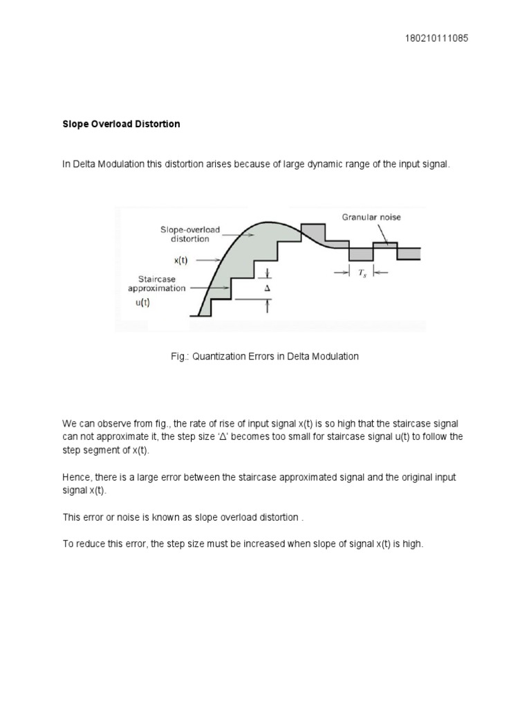 Slope Overload Distortion | PDF | Science & Mathematics | Technology ...