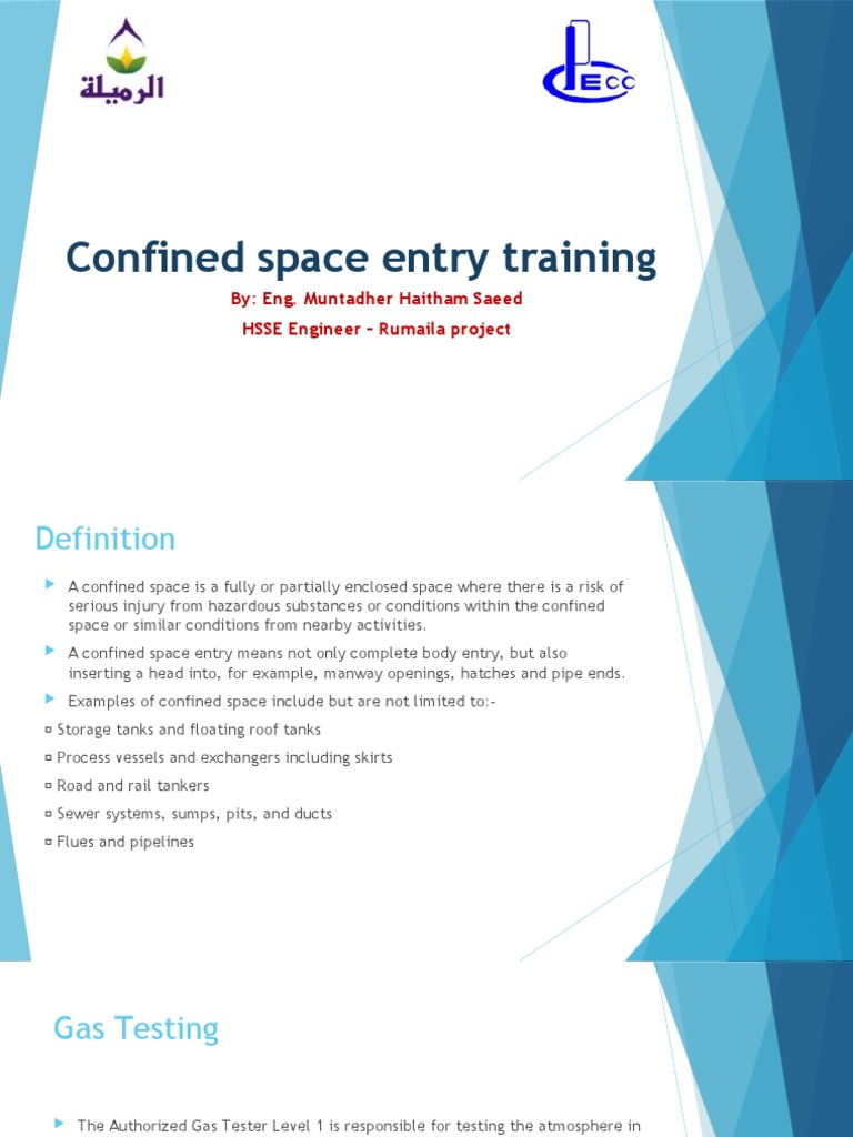Confined Space Entry Training Overview | PDF | Prevention | Safety