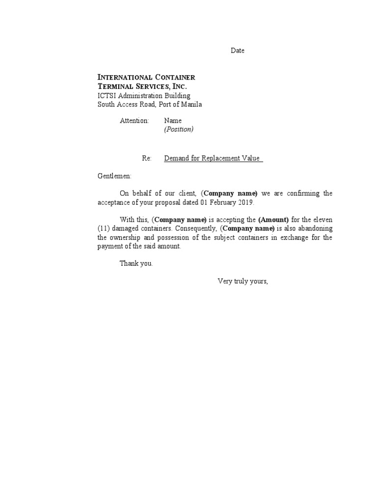 Letter Accepting Proposal | PDF