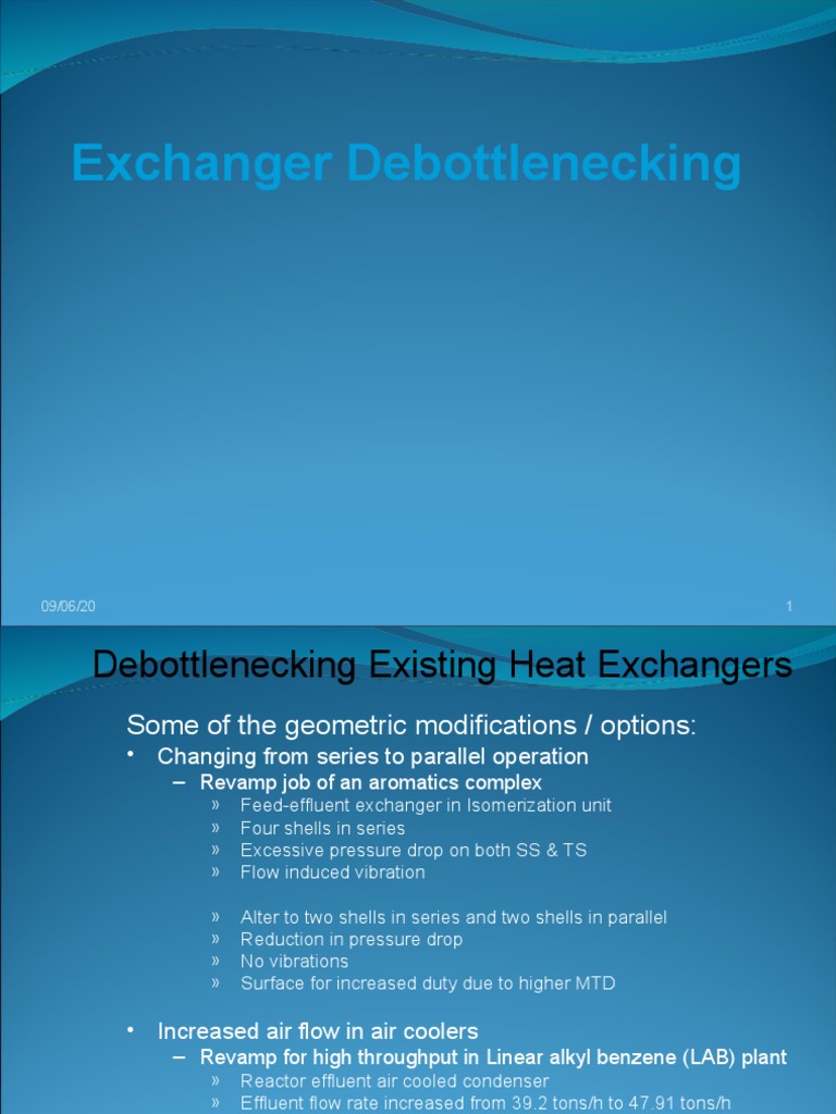 Debottlenecking | PDF | Heat Exchanger | Energy Technology