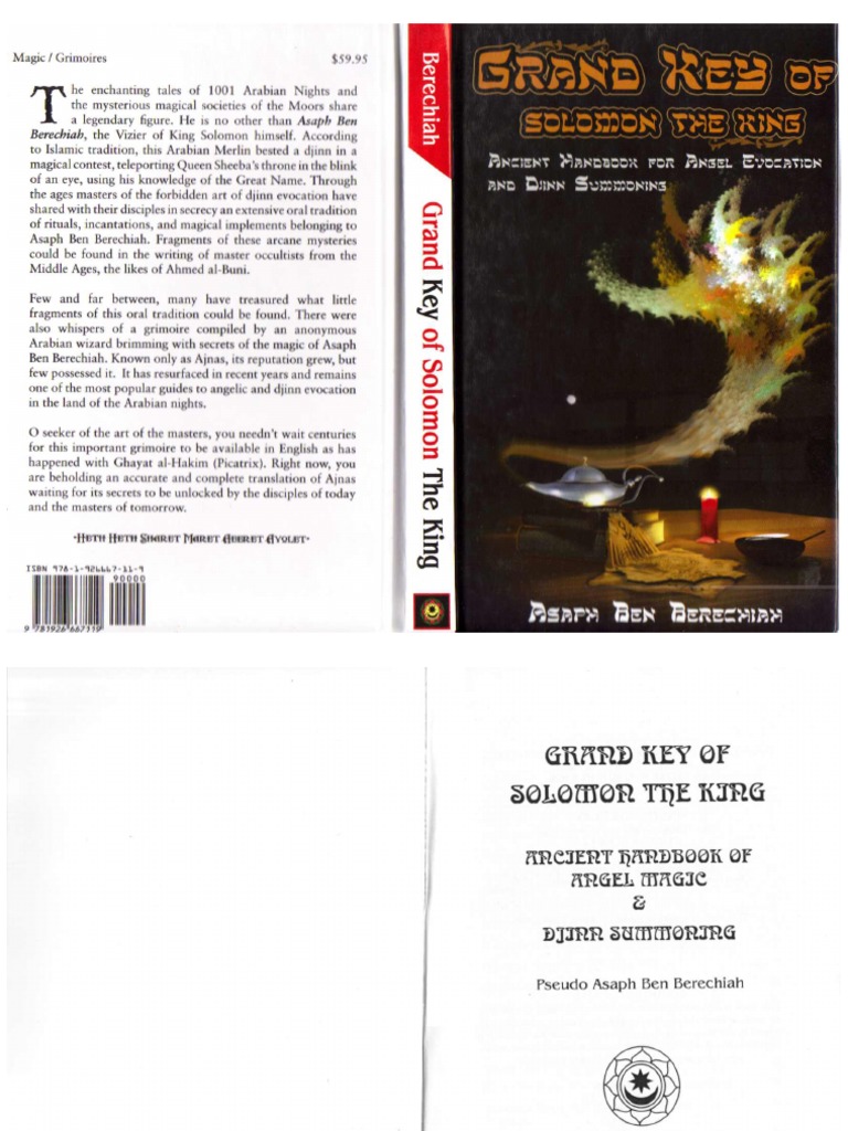 Grand Key of Solomon The King Ancient Handbook of Angel Magic Summoning ...