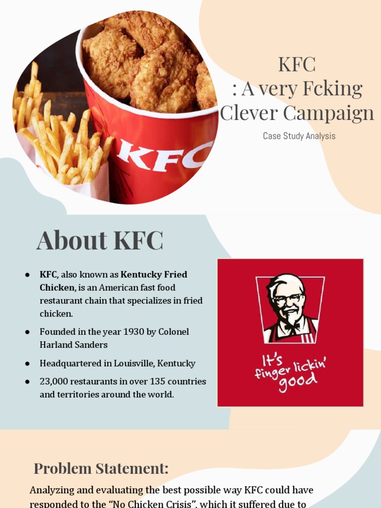 KFC Case Presentation - BC | PDF | Crisis Management | Social Media