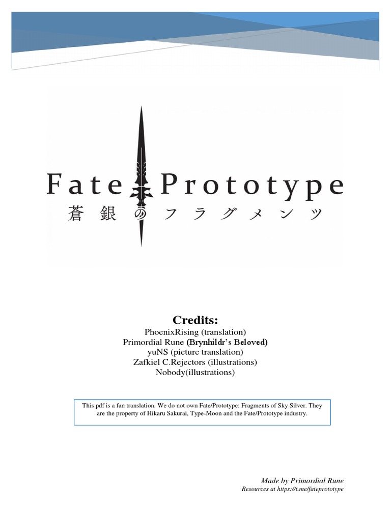 Fate Prototype-Fragments Volume1 PDF | PDF | Young Adult