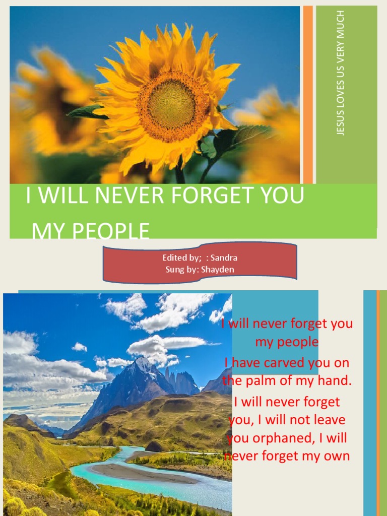 I Will Never Forget You My People | PDF