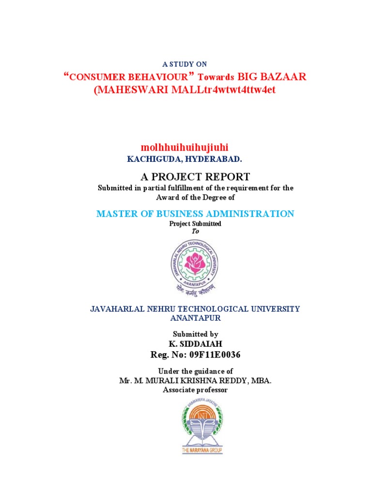 Consumer Behaviour Complete Project Reportyyt | PDF | Consumer ...