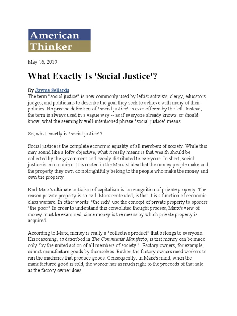 Understanding Social Justice and Marxism | PDF | Karl Marx | Capitalism