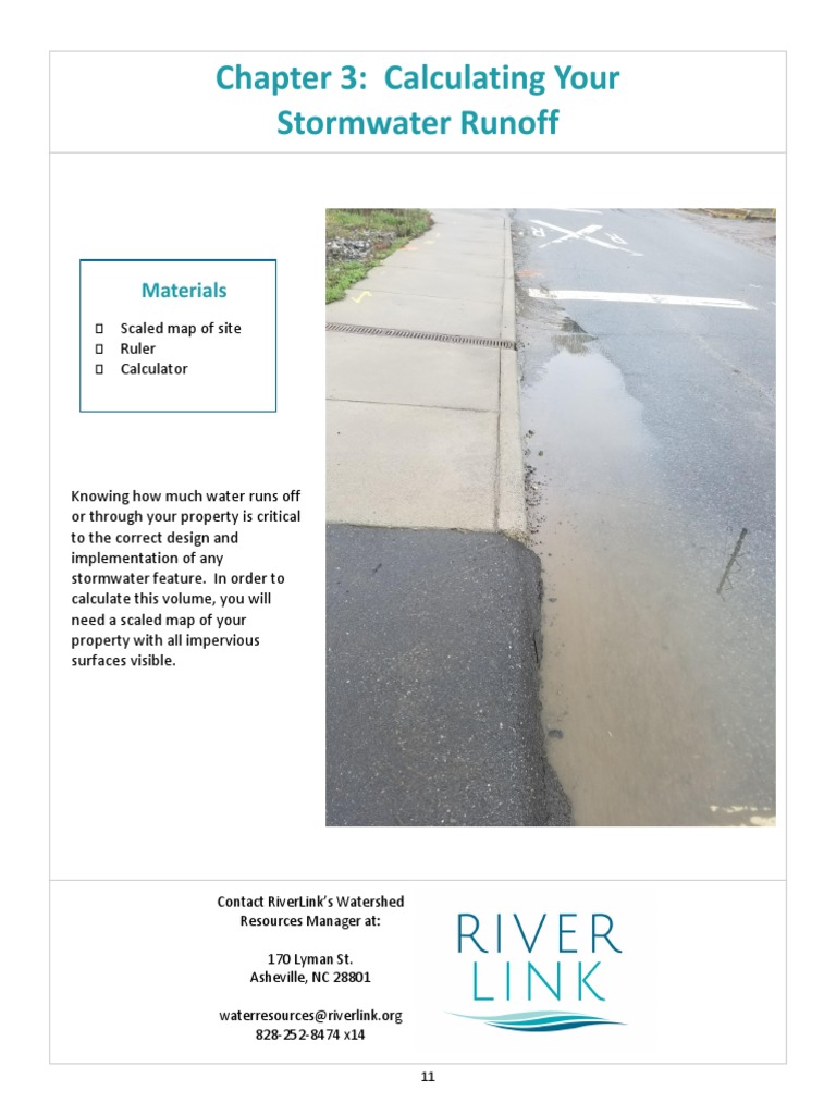Chapter 3: Calculating Your Stormwater Runoff: Materials | PDF ...