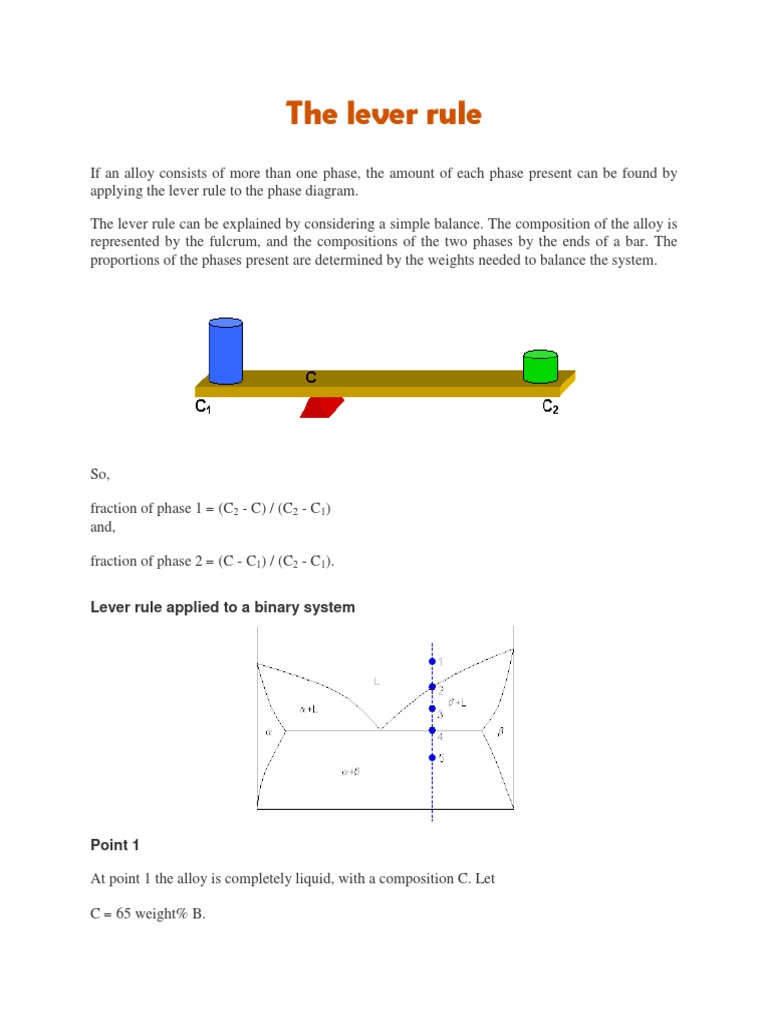 The Lever Rule PDF | PDF
