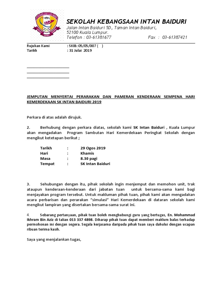 Surat Permohonan Tentera | PDF