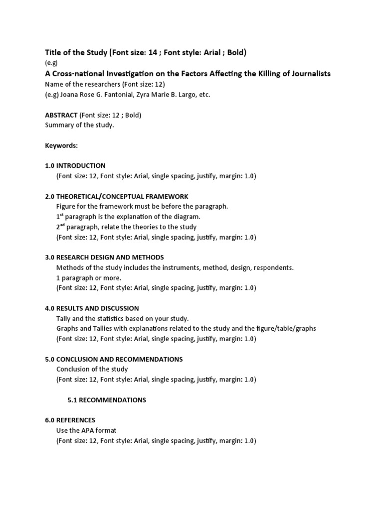 Format For Quanti Research Only | PDF