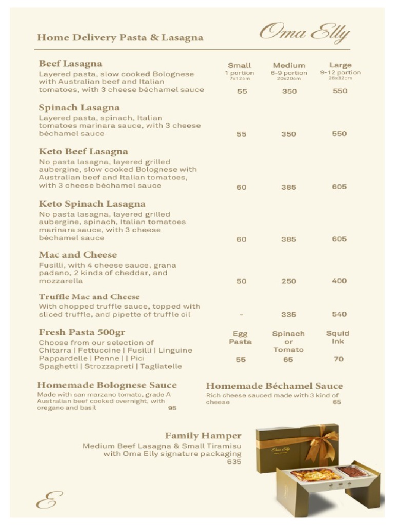 Oma Elly Menu | PDF