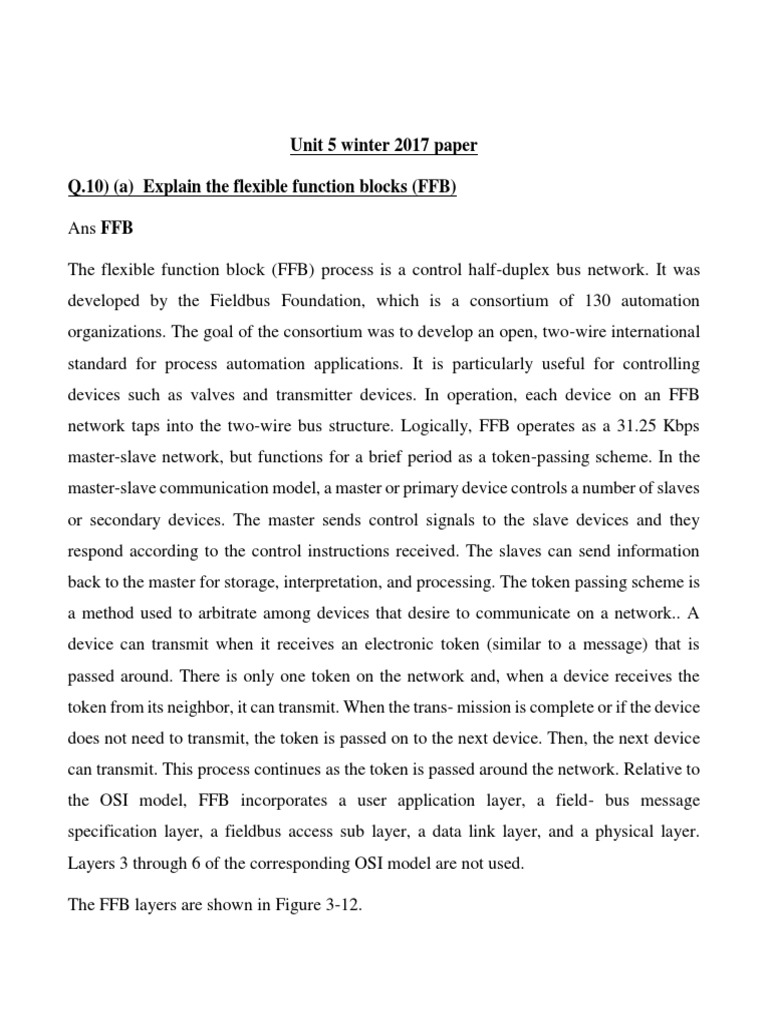 Unit 5 Winter 2017 Paper Q.10) (A) Explain The Flexible Function Blocks ...
