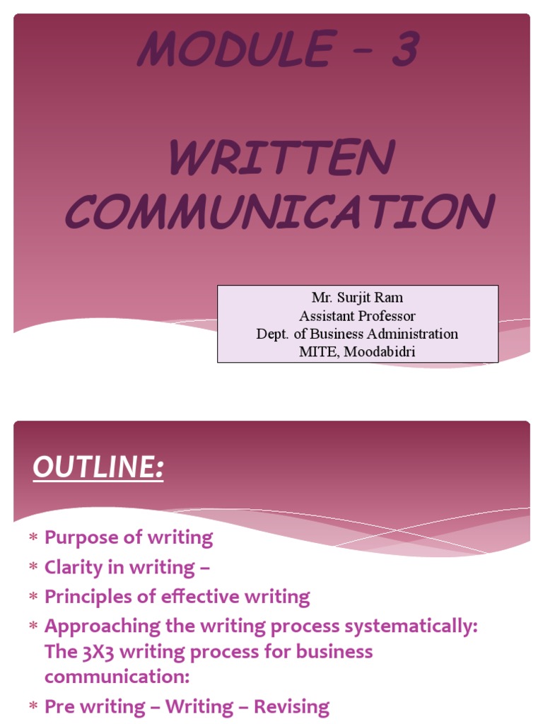 MC 3. Written Communication | PDF | Proofreading | Persuasion