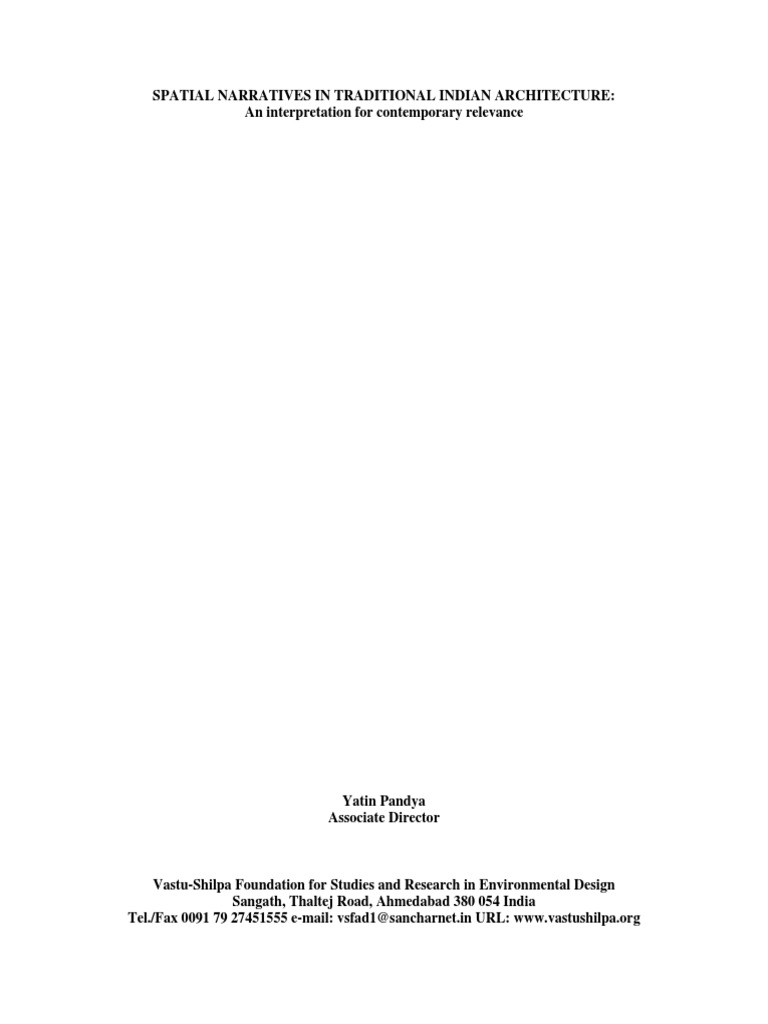 Spatial Narratives in Traditional Indian PDF | PDF | Space | Time