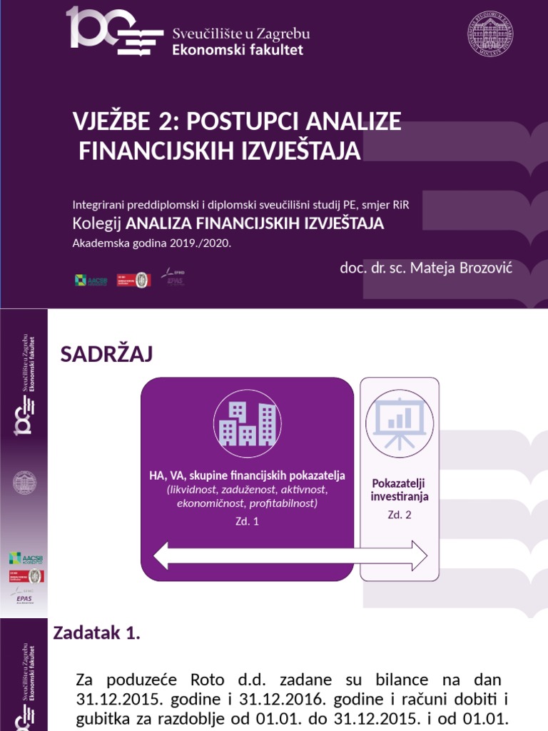 AFI - EFZG - Vjezbe 2 - Rjesenja | PDF