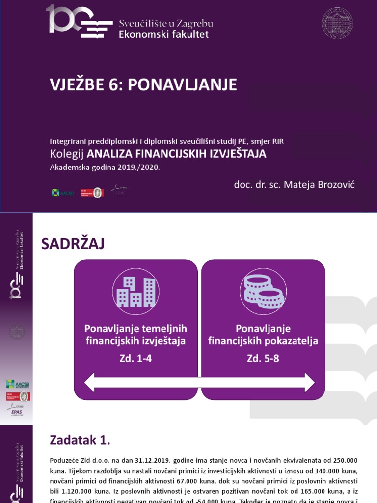 AFI - EFZG - Vjezbe 6 - Rjesenja PDF | PDF