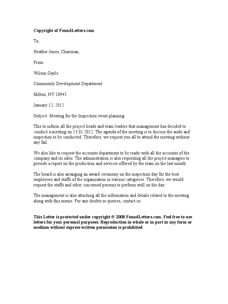 Sample Office Memo Template Letter in Word Format | PDF