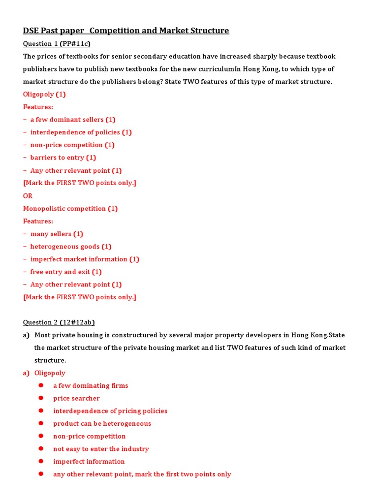 DSEpp - Competition and Market Structure | PDF | Monopoly | Oligopoly