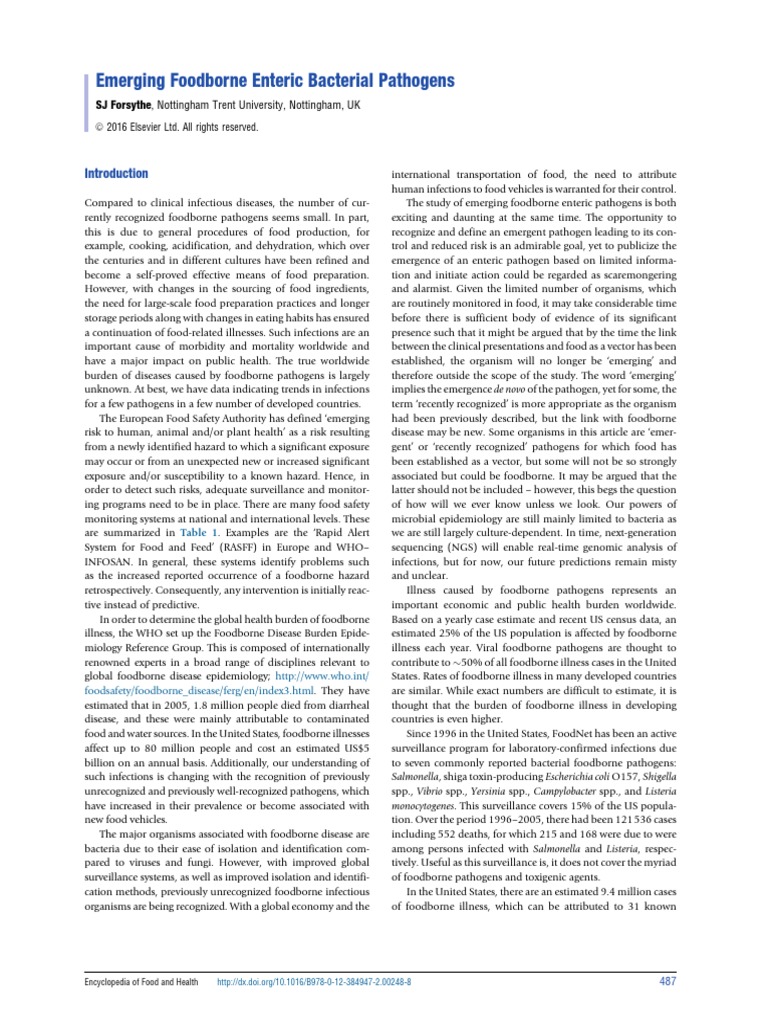 Emerging Foodborne Pathogens | PDF | Foodborne Illness | Infection