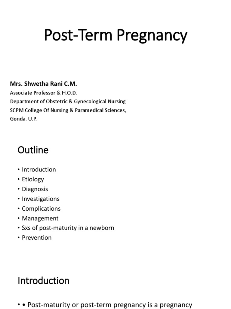 Post Term Pregnancy | PDF | Fetus | Pregnancy