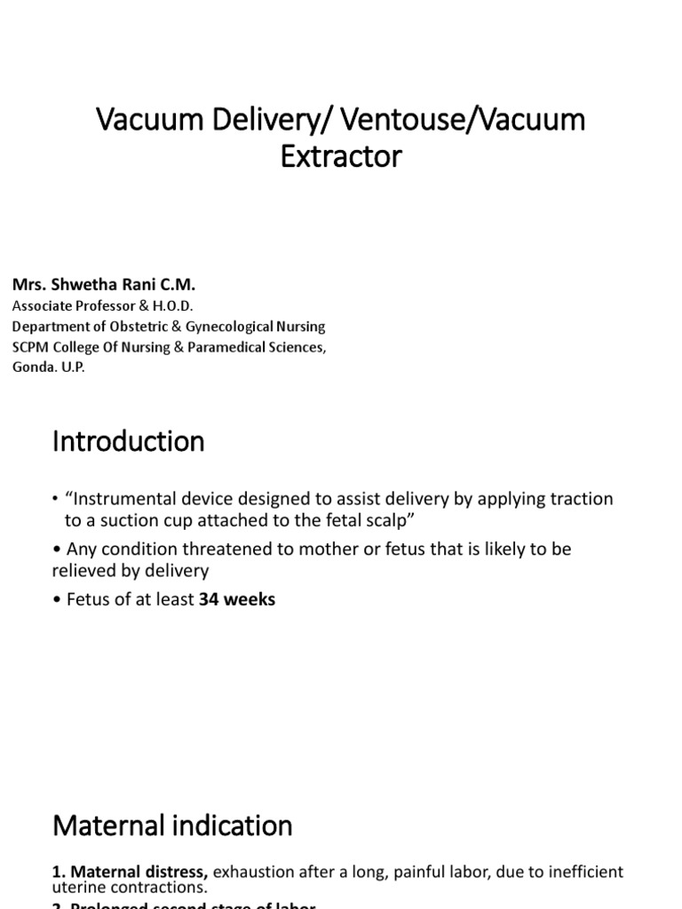 Vacuum Delivery Guide for Safe Instrumental Birth | PDF | Fetus ...