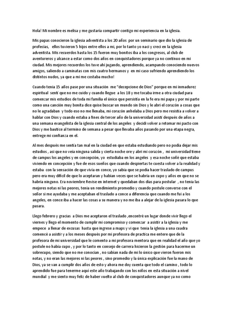Testimonio | PDF | Religión y creencia