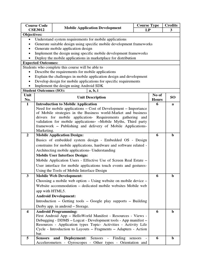 Mobile App Dev. | PDF | Mobile App | Android (Operating System)