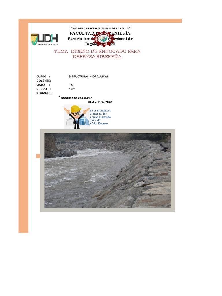 Diseño de Enrocado | PDF | Cuenca de drenaje | Río