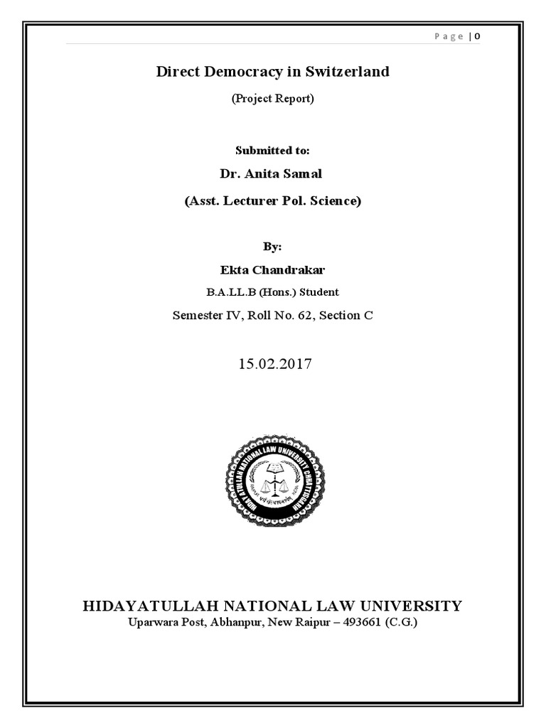 Swiss Direct Democracy Analysis | PDF | Initiative | Democracy