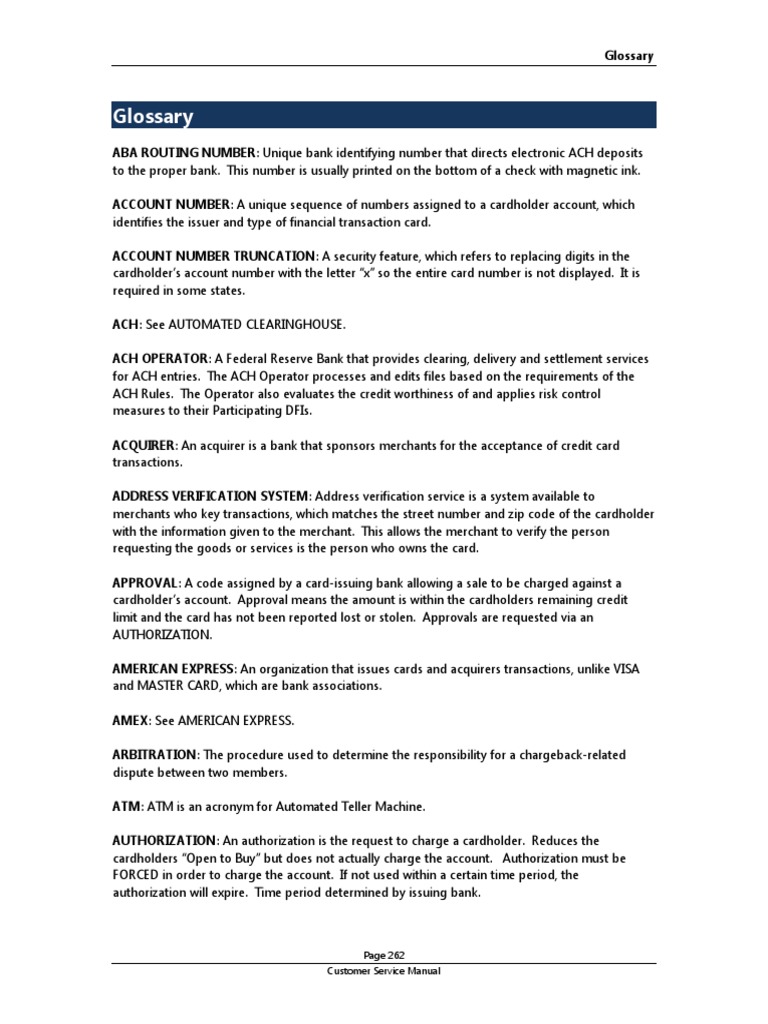 Understanding the Glossary: Key Terms Related to Financial Transactions ...