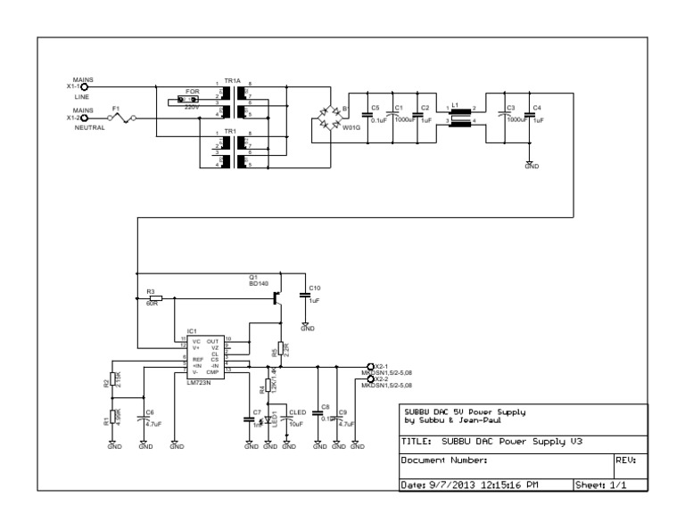 SUBBU DAC Power Supply V3 Schematics | PDF