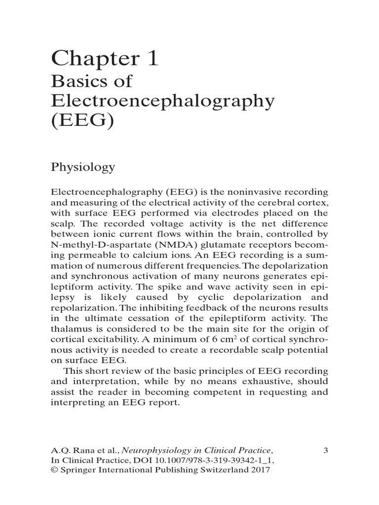 Basics of Electroencephalography (EEG) : Physiology | PDF ...