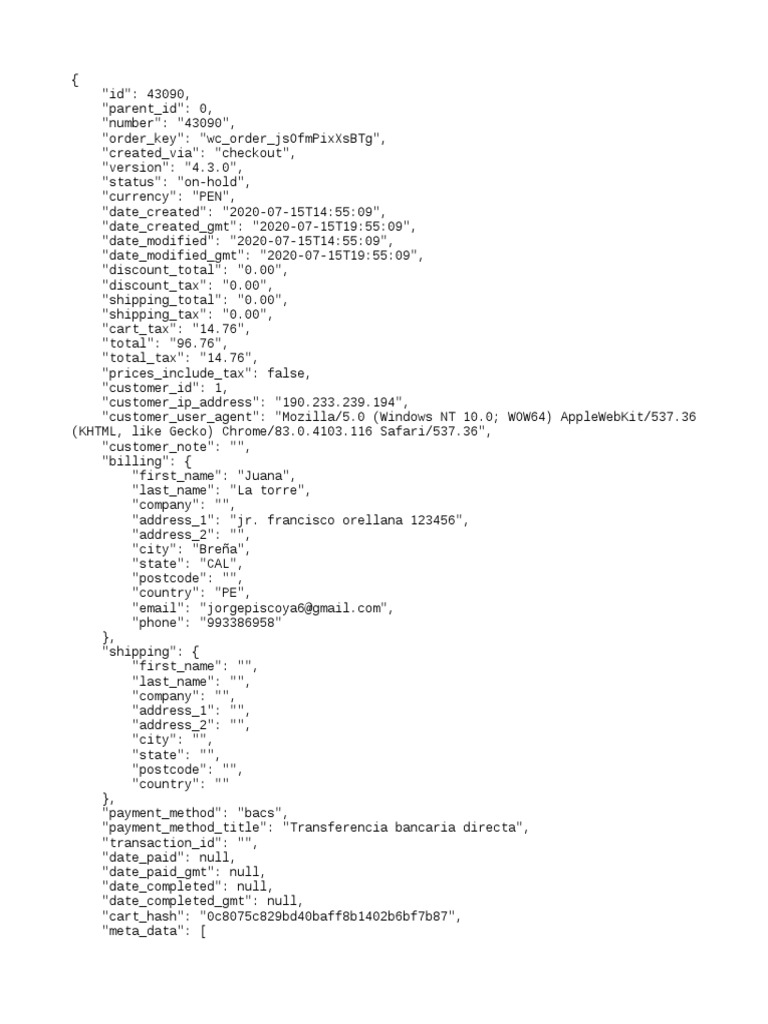 Pedidosiku 2 | PDF | Web Technology | Internet Protocol Based Network Software