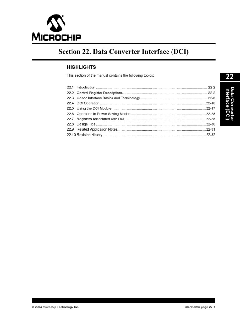 22 Data Converter Interface (DCI) | PDF | Input/Output | Codec