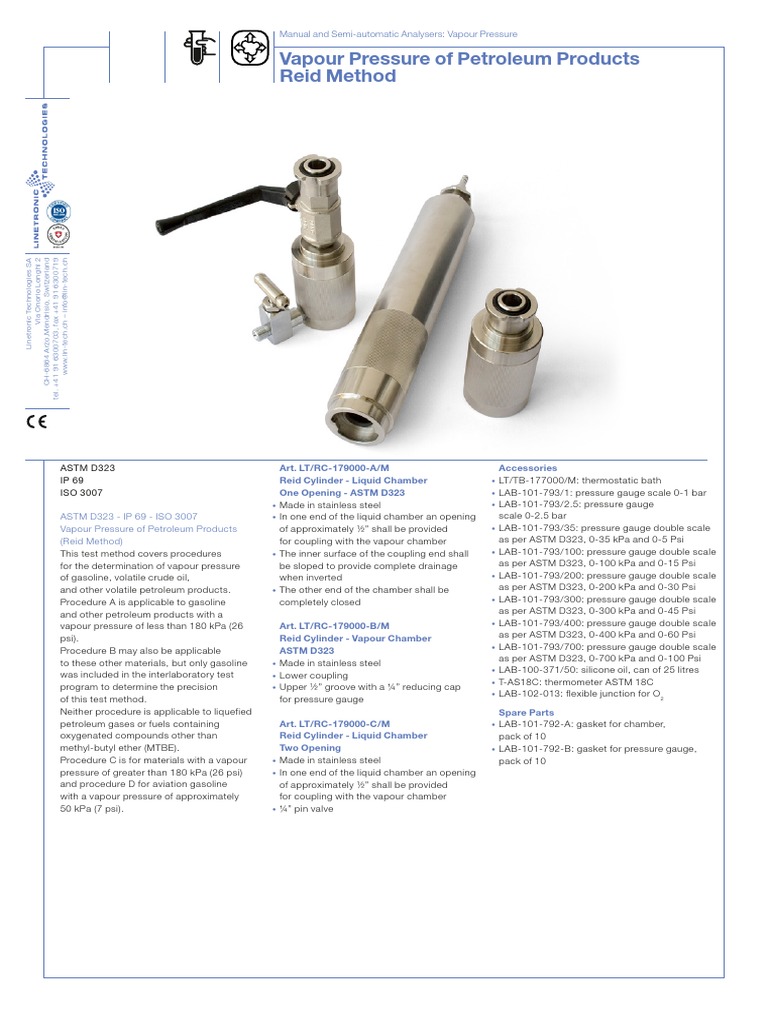 RVP Catálogo Eng | PDF | Pressure | Gasoline